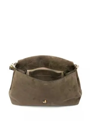 TOTEME T-lock Suede Satchel - Brown