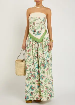 Etro Floral-print Cotton-poplin Maxi Skirt - Multicoloured 1