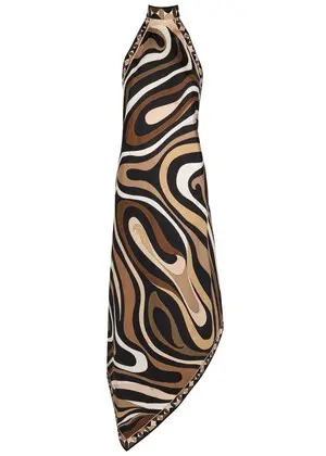 Emilio Pucci Halterneck Printed Silk Midi Dress