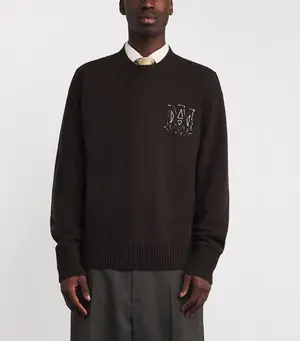 Amiri Wool Logo Sweater - Brown