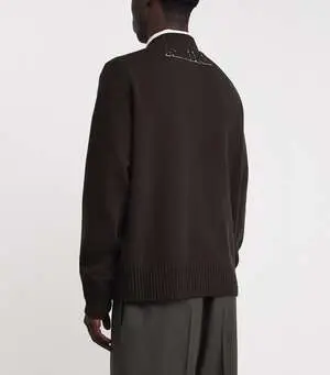 Amiri Wool Logo Sweater - Brown