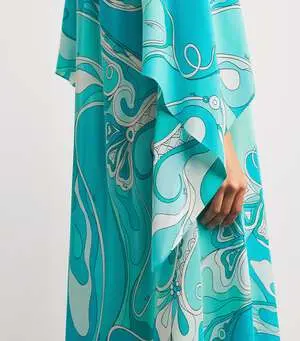 Emilio Pucci Silk Orchidee Print Kaftan