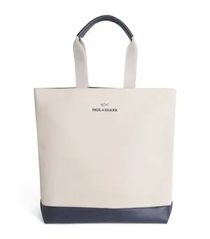 Paul & Shark Cotton-blend Canvas Tote Bag - Beige