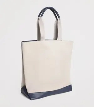 Paul & Shark Cotton-blend Canvas Tote Bag