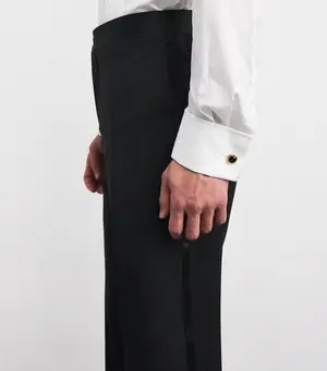 Canali Wool Tuxedo Trousers