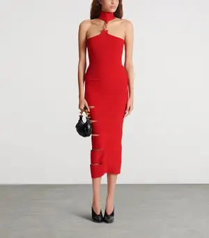 Balmain Knit Cut-out Maxi Skirt