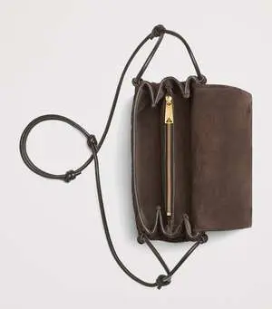 Bottega Veneta Suede Intrecciato Notturno Pouch