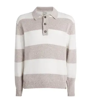 Paul & Shark Cotton Stripe Polo Sweater