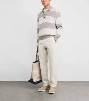 Paul & Shark Cotton Stripe Polo Sweater