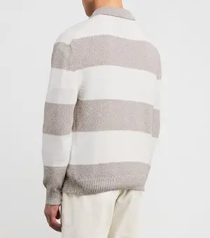 Paul & Shark Cotton Stripe Polo Sweater