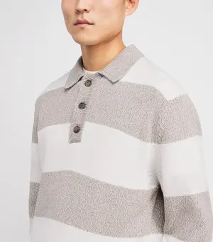 Paul & Shark Cotton Stripe Polo Sweater