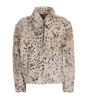 Amiri Faux Fur Deer Leather Jacket