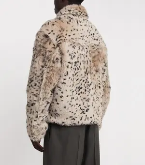 Amiri Faux Fur Deer Leather Jacket