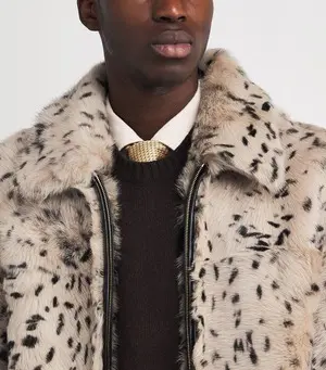 Amiri Faux Fur Deer Leather Jacket