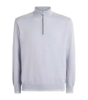 Paul & Shark Organic Cashmere Half-zip Sweater