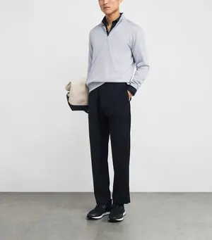 Paul & Shark Organic Cashmere Half-zip Sweater