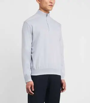 Paul & Shark Organic Cashmere Half-zip Sweater