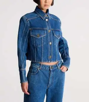 Balmain Cropped Denim Jacket