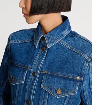 Balmain Cropped Denim Jacket