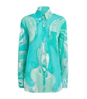 Emilio Pucci Cotton Orchidee Print Shirt