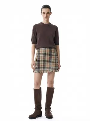 Burberry Check Kilt Miniskirt