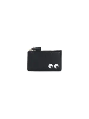 ANYA HINDMARCH Eyes' Zip Card Holder - Black