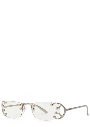 Prada Rimless Sunglasses - Silver