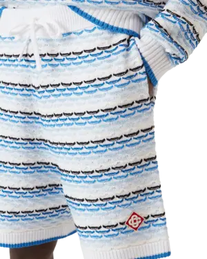 Casablanca Tuck Stitch Relaxed Shorts - Multicolor