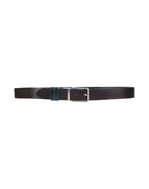 PIQUADRO Leather Belt With Buckle - Brown