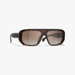 Chanel Shield Sunglasses - Tortoise