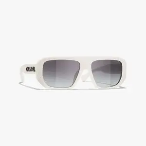 Chanel Shield Sunglasses - White