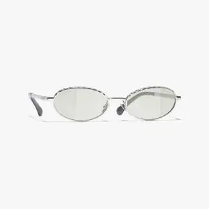 Chanel Oval Light Glasses - Silver