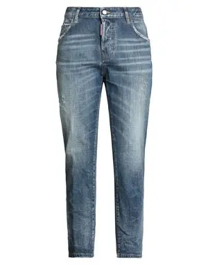 Dsquared2 Tapered Jeans With Leather Trims