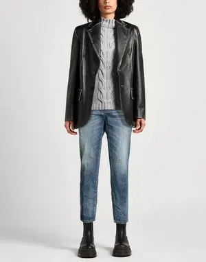Dsquared2 Tapered Jeans With Leather Trims