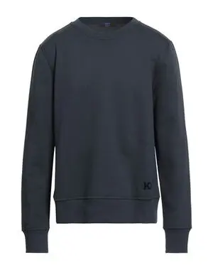 Kiton Cotton-blend Flocked Sweatshirt - Navy
