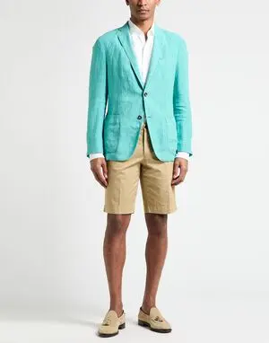 Boglioli Blazer Turquoise Size Linen