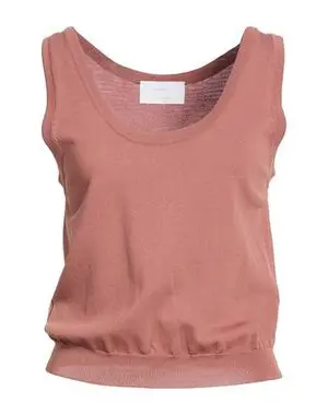 DANIELE FIESOLI Sleeveless Knit Tank Top - Brown
