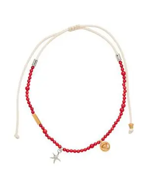 Versace Necklace With Charms - Red
