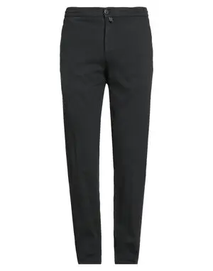 Kiton Tapered Cotton-blend Trousers - Black
