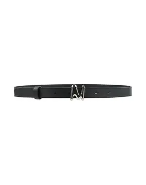 MSGM Calfskin Leather Belt - Black