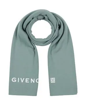 Givenchy Woman Scarf Charcoal Size - Wool Sage Green