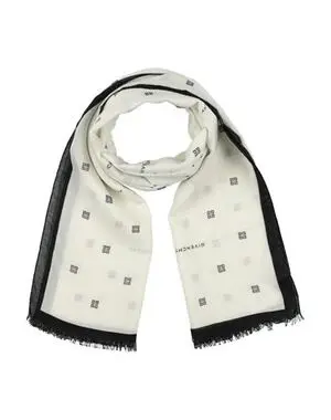 Givenchy Scarf Ivory Cashmere, Silk - White