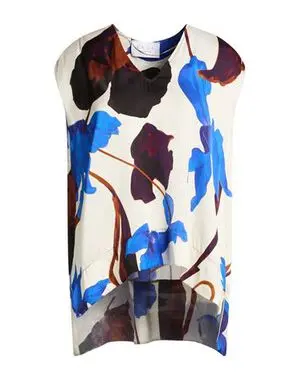 KAOS Floral-print Viscose Top - White