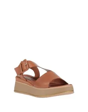 OVYE Leather Wedge Sandals