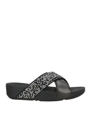 Fitflop Crystal Embellished Wedge Sandals - Black
