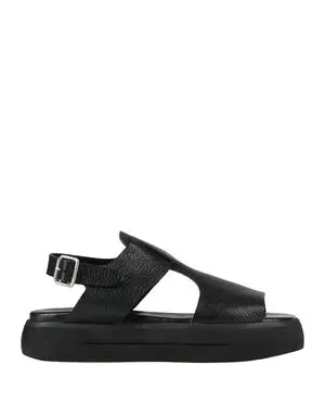 Moma Pebbled Leather Flatform Sandals