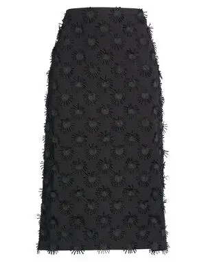 MSGM Appliqued Midi Skirt - Black