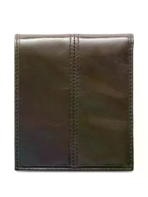Prada Triangle Logo Leather Wallet - Brown