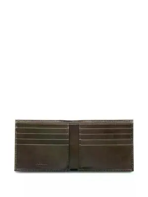 Prada Triangle Logo Leather Wallet - Brown