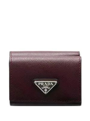 Prada Snap Triangle Leather Wallet